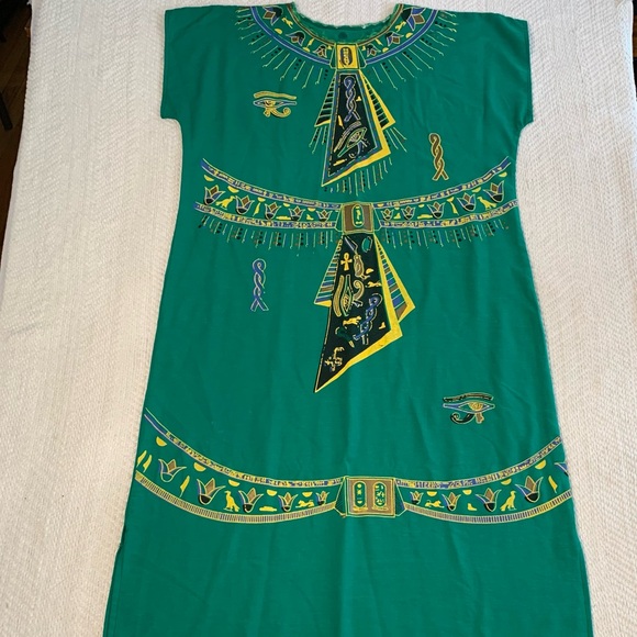 unbranded | Dresses | Egyptian Batik Kaftan Maxi House Dress One Size ...